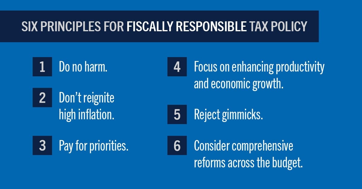 Six Principles for Fiscally Responsible Tax Policy
